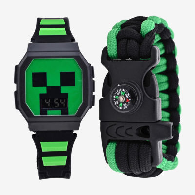 Minecraft Boys Green 2-pc. Watch Boxed Set Min40000jc - JCPenney
