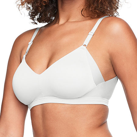 Warners No Side Effects Underarm and Back-Smoothing Comfort Wireless Lift T-Shirt Bra RN2231A - White