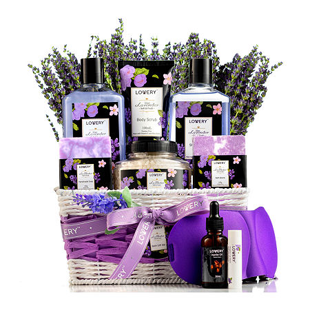 Click here for Lovery Lavender & Lilac Spa Gift Basket - 11pc Bod... prices