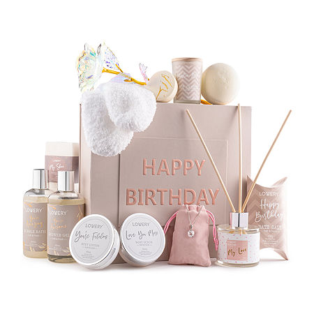 Click here for Lovery Luxe Birthday Gift Basket - 20pc Bath And S... prices