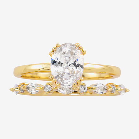 Click here for Sparkle Allure Womens Cubic Zirconia 14K Gold Over... prices