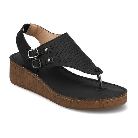 Click here for Journee Collection Womens Mckell Wedge Sandals - B... prices