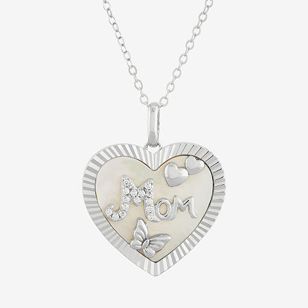 Click here for Mom Womens White Mother Of Pearl Sterling Silver H... prices