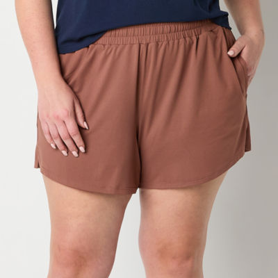 Xersion Womens Plus Mid Rise Everyday Pull-On Short - JCPenney