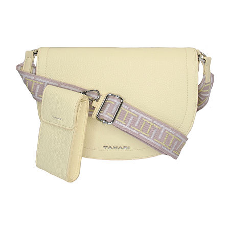 Click here for Tahari Marcy Expandable Crescent Crossbody Bag  On... prices