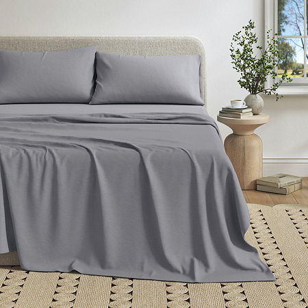 Click here for Linery Heathered Jersey Sheet Set  One Size  Blue prices
