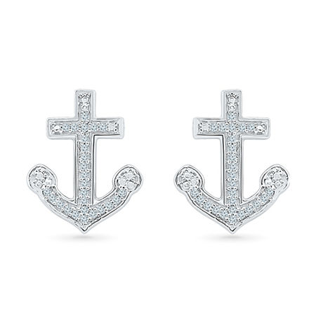 Click here for 1/10 CT. T.W. Natural White Diamond Sterling Silve... prices