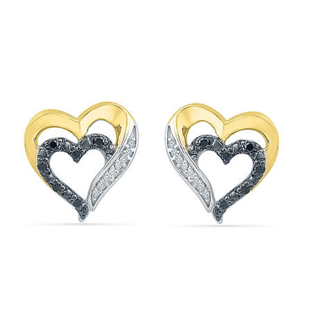 Click here for 1/10 CT. T.W. Natural Black Diamond 10K Gold Over... prices