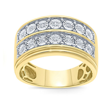 Click here for Mens 1/4 CT. T.W. Natural White Diamond 10K Gold F... prices