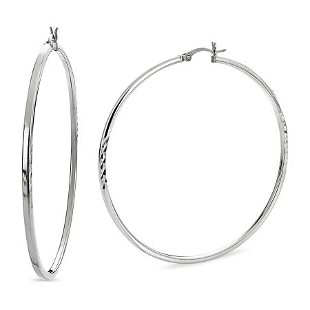 Click here for Womens Sterling Silver 60mm Hoop Earrings  One Siz... prices
