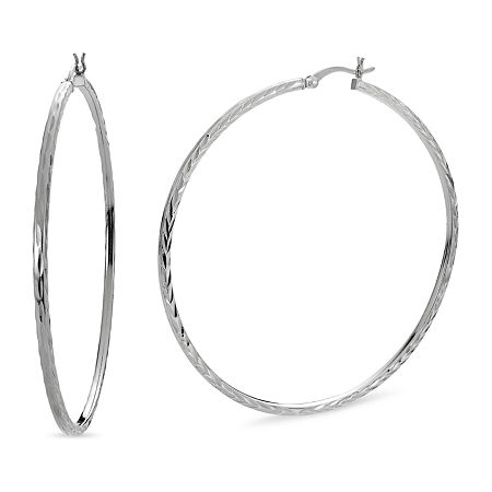 Click here for Womens Sterling Silver 60mm Hoop Earrings  One Siz... prices