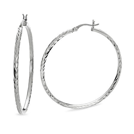 Click here for Womens Sterling Silver 60mm Hoop Earrings  One Siz... prices
