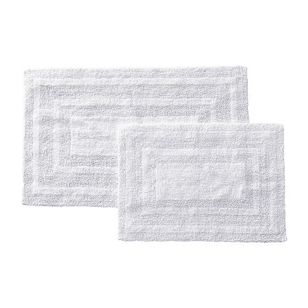 Eddie Bauer Logan Tufted Cotton 2-Pc. Bath Rug Set - White