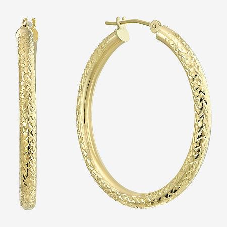 Click here for Womens 14K Gold 30mm Hoop Earrings  One Size prices