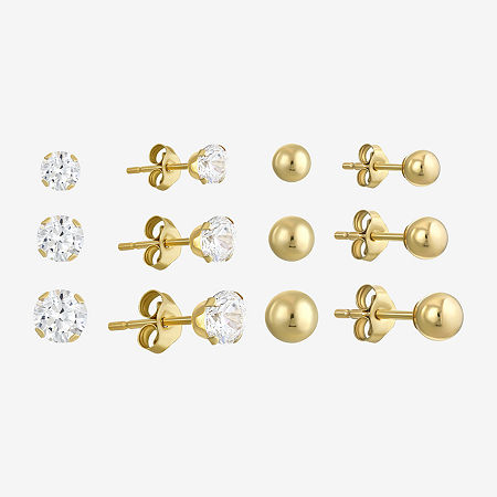 Click here for 14K Gold & Cubic Zirconia Ball 6-pr. Earring Set... prices