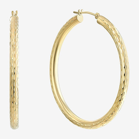 Click here for Womens 14K Gold 40mm Round Hoop Earrings  One Size prices