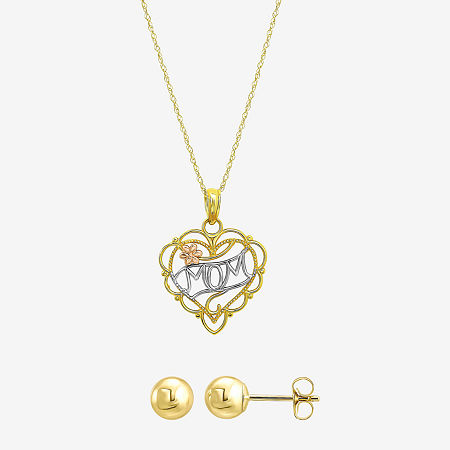 Click here for Womens 10K Tri-Color Gold Heart 2-pc. Jewelry Set... prices
