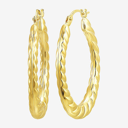 Click here for Womens 10K Gold 28.6mm Hoop Earrings  One Size  Ye... prices