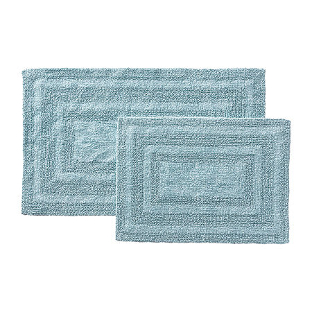 Eddie Bauer Logan Tufted Cotton 2-Pc. Bath Rug Set - Sea Blue