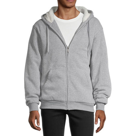 Click here for Sherpa-Lined Hoodie Jacket  Small  Gray prices