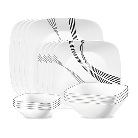 Click here for Corelle Urban Arc 16-pc. Glass Dinnerware Set  One... prices