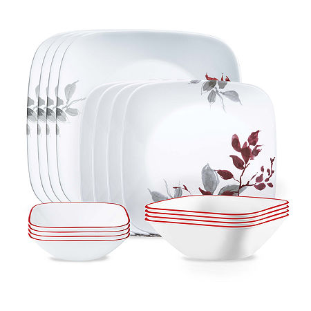 Click here for Corelle Kyoto Leaves 16-pc. Glass Dinnerware Set... prices