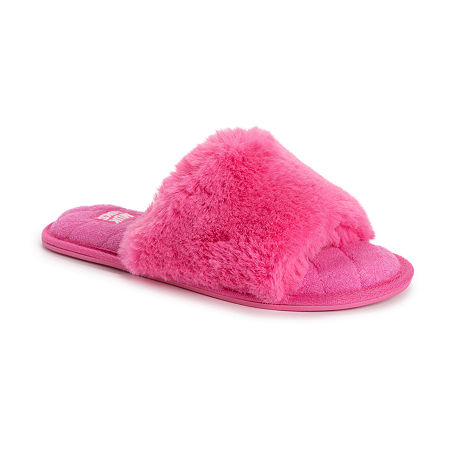 Click here for Muk Luks Womens Slip-On Slippers  Small  Pink prices