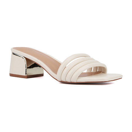 Click here for Womens Janine Heel Slide Sandal - Beige prices
