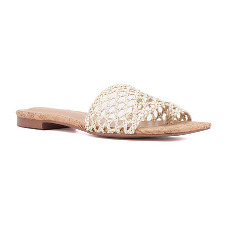 Click here for Womens Bronze Flat Sandal - Natural prices