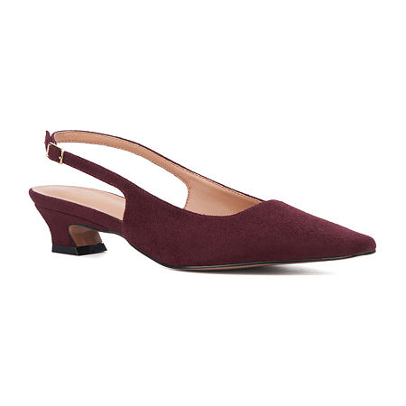 Click here for Torgeis Womens Bernadette Slingback Heels - Burgun... prices