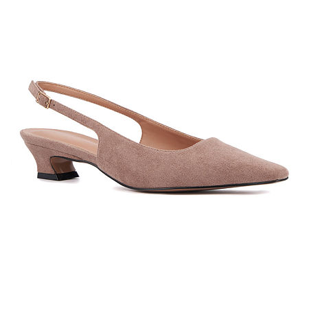 Click here for Torgeis Womens Bernadette Slingback Heels - Taupe prices