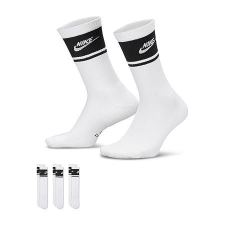 Click here for Nike Unisex Adult 3 Pair Crew Socks  Large  White prices