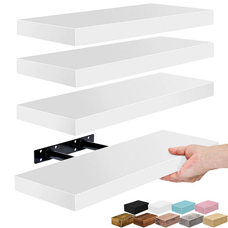 Click here for Sorbus 16 Floating 4-Shelf Shelf with Baskets  One... prices