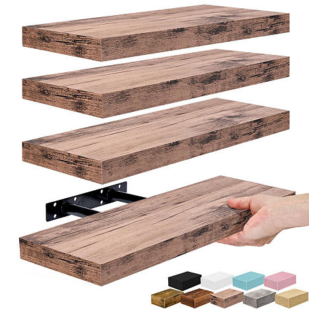 Click here for Sorbus 16 Floating 4-Shelf Shelf with Baskets  One... prices