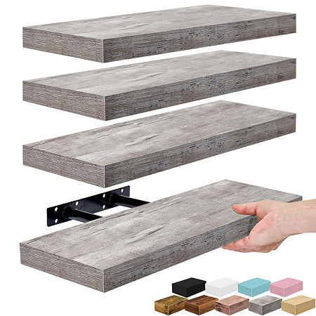 Click here for Sorbus 16 Floating 4-Shelf Shelf with Baskets  One... prices