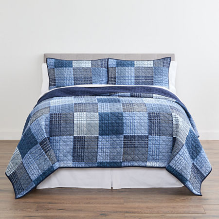 Click here for Home Expressions Xander Quilt Set  One Size  Blue prices