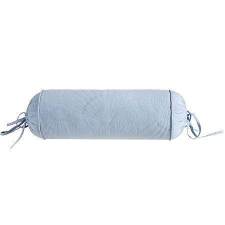 Harbor House Crystal Beach Quilted Bolster Decorative Pillow  7 x 18 - Blue