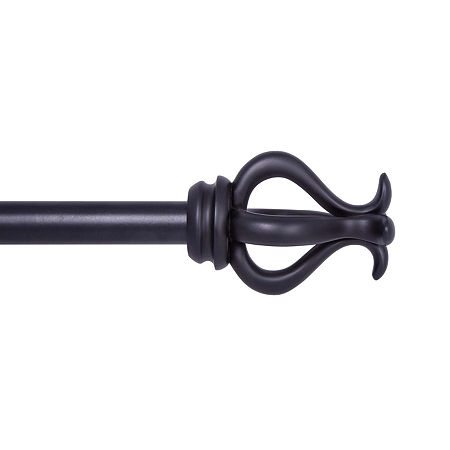 Kenney Kinsley 3/4" Standard Decorative Window Curtain Rod - Black