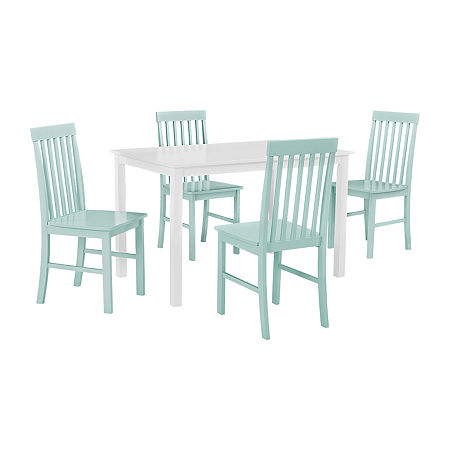 Click here for Modern 5-Piece Whitewood Dining Set  One Size  Gre... prices