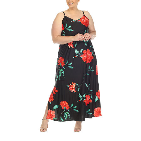 Click here for White Mark Womens Sleeveless Floral Plus Maxi Dres... prices