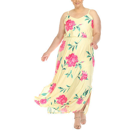 Click here for White Mark Womens Sleeveless Floral Plus Maxi Dres... prices