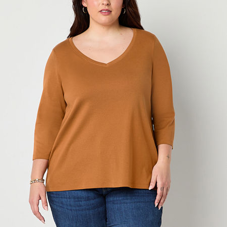 Click here for St. Johns Bay Womens Easy-on + Easy-off V Neck 3/4... prices