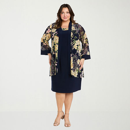 Click here for R & M Richards Womens Plus Floral Jacket Dress  22... prices