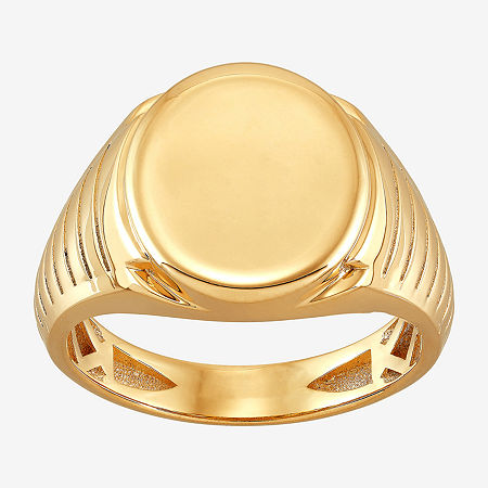 Click here for Womens 10K Gold Oval Signet Ring  10  Yellow prices