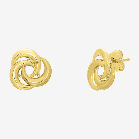 Click here for 14K Gold 10.2mm Knot Stud Earrings  One Size  Yell... prices