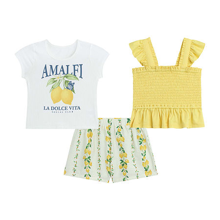 Click here for by&by girl Lemons Toddler Girls 3-pc. Short Set  3... prices
