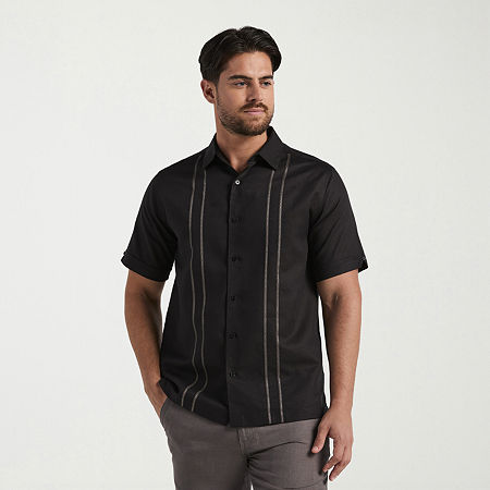 Click here for Cubavera Mens Short Sleeve Panel Button-Front Line... prices