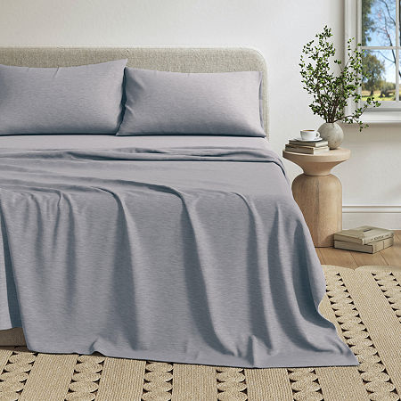 Click here for Linery Heathered Jersey Sheet Set  One Size  Blue prices