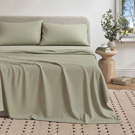 Click here for Linery Heathered Melange Sheet Set  One Size  Gree... prices