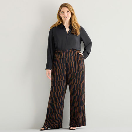 Click here for Liz Claiborne Womens Plus Wide Leg Mid Rise Pull-O... prices